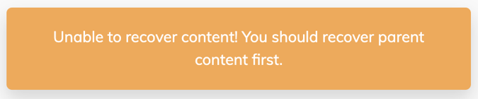 Recover Deleted Content